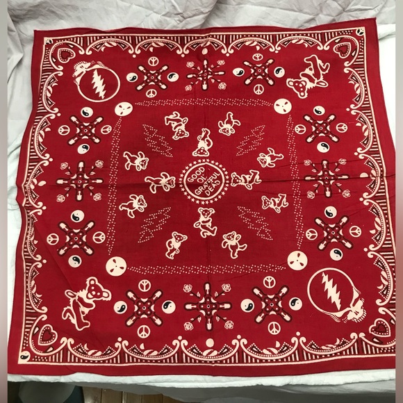 Grateful Dead | Accessories | Good Ol Grateful Dead Bandana Gdp 202 Red ...